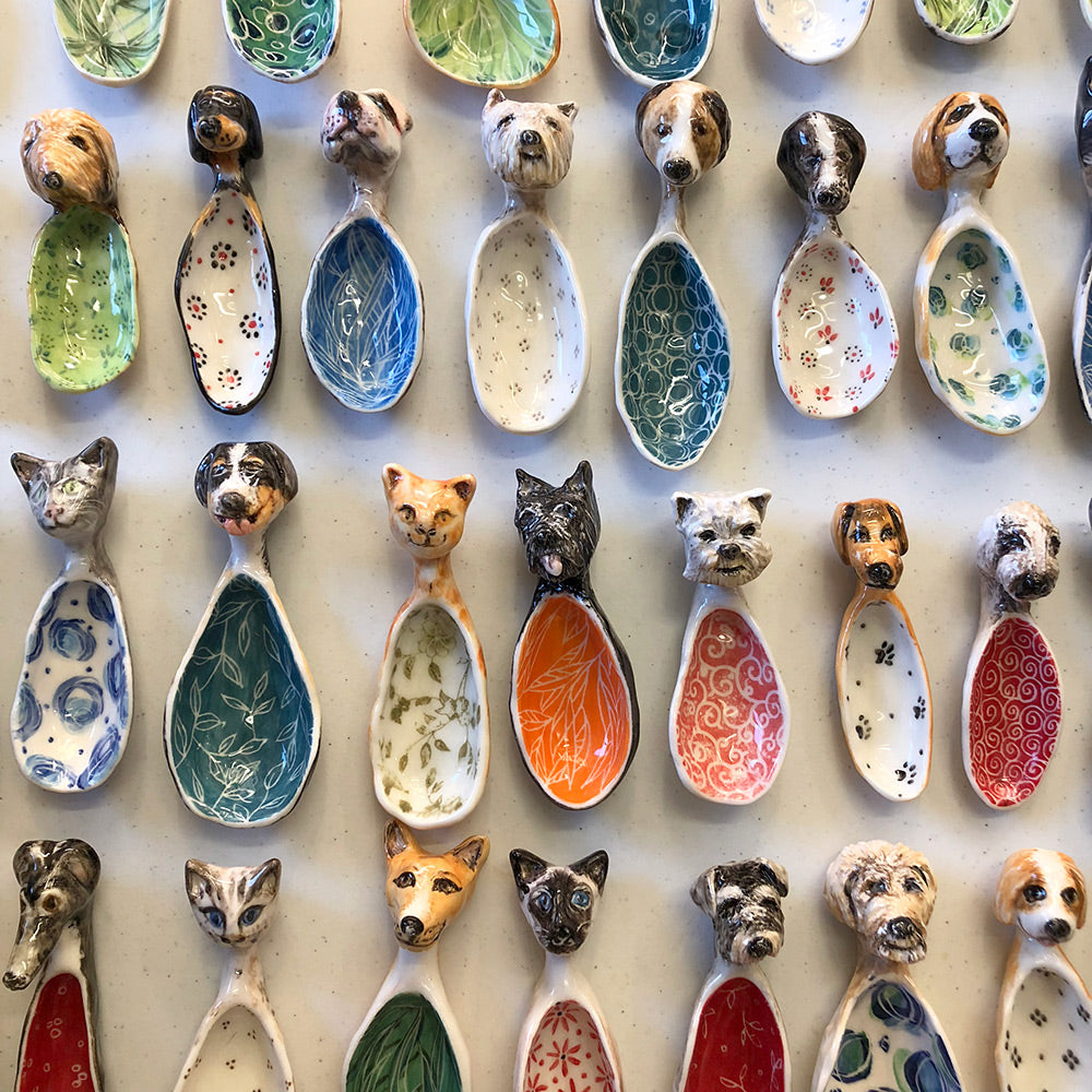 Dog and Cat Ceramic Spoons – Helen Ashley Designs
